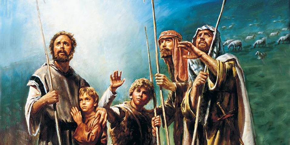 Angels appeared to shepherds in the nearby fields and told them that ...